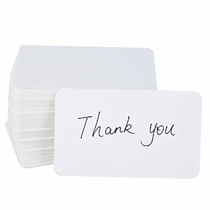 Fecedy 100pcs Blank Kraft Paper Card Word Card Message Card DIY Gift Card (White)