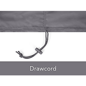 Covermates Outdoor Modular Sectional Sofa Loveseat Cover - Water Resistant Polyester, Drawcord Hem, Mesh Vents, Seating and Chair Covers, 84W x 34D x 30H, Charcoal