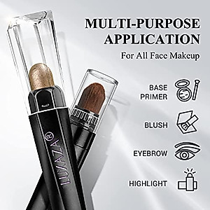 LUXAZA 6PCS Neutral Eyeshadow Stick Blush Pearl Pink Brown Makeup Set,Metallic And Matte Shimmer Cream Eye Shadow Pencil Crayon,Eye Brightener Highlighter Eyeliner Crayon Make up Set