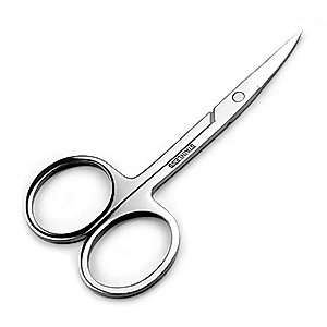 Ithyes Complete Tweezer Set 2 PCS Slant Tip Tweezer Stainless Steel Tweezers Eyebrow Trimmer Scissor for Shape Precision Ingrown Hair Nose Hair Blackhead Tick Remover,Black