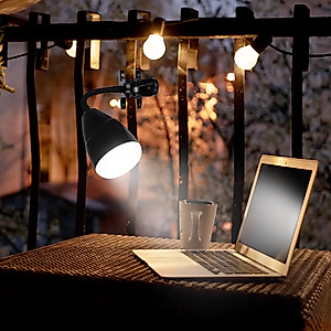 Afirst Clip on Light, LED Clamp Lamp for Desk 4400mAh, Rechargeable Flexible Dimmable Lighting Reading Study Table Lamp, 11 Inches