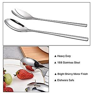 IMEEA Salad Servers 18/8 Stainless Steel Salad Serving Set Salad Fork and Spoon, 10-Inch