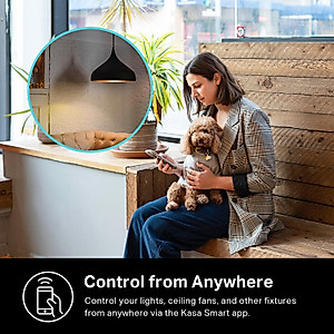 Kasa Smart Dimmer Switch HS220, Single Pole, Needs Neutral Wire, 2.4GHz Wi-Fi Light Switch Works with Alexa and Google Home, UL Certified, No Hub Required