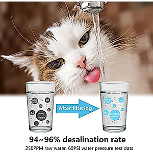 3-PC 3012-400 Gpd Replacement 0.0001 Micron Reverse Osmosis Membrane Filter Compatible Ro Fits Residential Water Filter Purifier