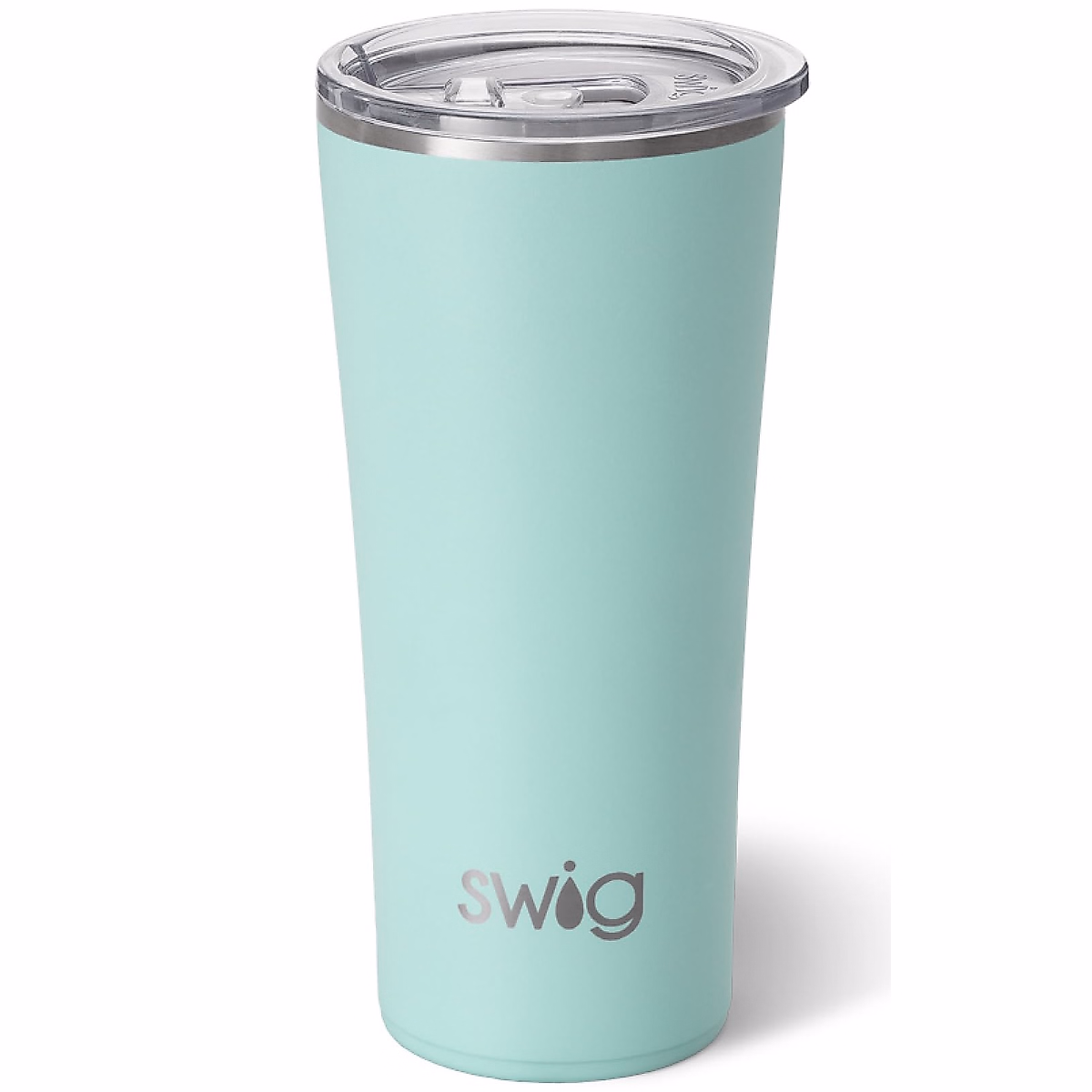 Swig Life 22oz Insulated Tumbler, Travel Coffee Tumbler with Lid, Cup Holder Friendly Travel Coffee Mug, Stainless Steel Thermos (Sea Glass)