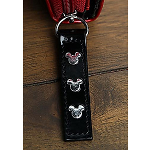 Disney Mickey and Minnie Embossed Wallet,Red and Black patent,One Size