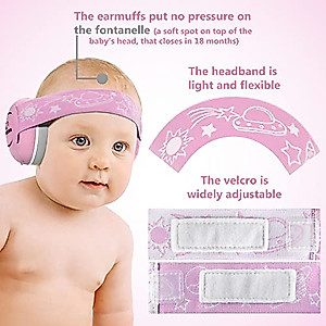 HYPERCUB BABY EARMUFFS - Noise Cancelling Headphones - Sound Proof Ear Protection For Infant Toddler - Baby Travel With Carrying Bag - Noise Reduction Earmuff - Fits Ages 3-48 Months