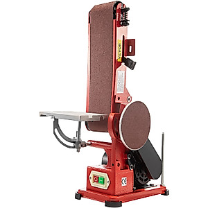 VEVOR Belt Sander 4" x 36", Disc Combo Sander 6",Electric Adjustable Bench Belt Sander 375W,Grinder Bench Sanding Machine With 4 Rubber Foot Pad