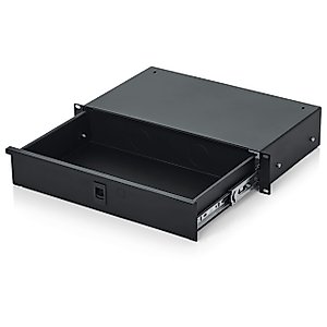 Gator Rackworks Shallow 2U Rack Mount Drawer with Lock; 10" Deep (GRW-DRWSH2),Black