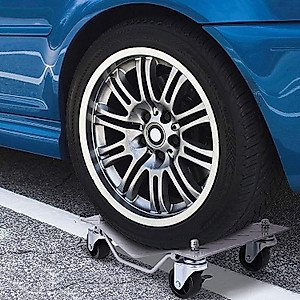 Toolsempire 4 Pieces Tire Wheel Car Dollies, Wheel Dollies Set of 4 Dolly Vehicle Car Casters, 6000lbs Capacity Heavy Duty Tire Skates Dolly (Gray)