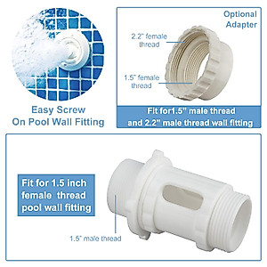 Pool Waterfall Spray Pond Fountain - Water Fun Sprinklers Above In Ground Swimming Pool Decoration, Swimming-Pool Spa Accessories, Adjustable Pool Aerator Cool Warm Water Temperatures Backyard Decor