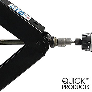 Quick Products QPLSJS Deluxe Quick-Connect Heavy-Duty Scissor Jack Leveling Socket for Power Drill - Each