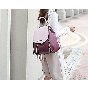 MKF Collection Backpack for Women Vegan Leather Bookbag Top Handle Bag Lady Fashion Pocketbook Travel bag Blue