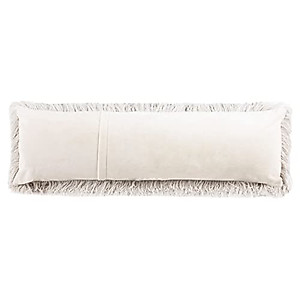 Safavieh Collection Shag Modish Metallic Snow 20" Throw Pillow, 22"x22"