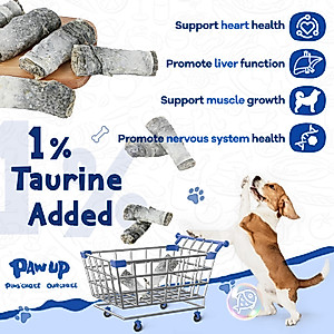 PAWUP Cod Skin Dog Treats Natural Fish Skin Roll Dog Snacks w/Taurine, Single Ingredient Cod Skin Chews, Rich in Omega 3, 16.2 oz