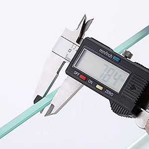 KES Bathroom Tempered Glass Shelf 14-Inch 8MM-Thick Wall Mount Rectangular Polished Chrome, BGS3202S35