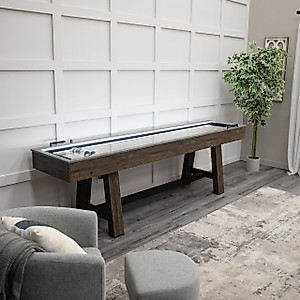 American Legend Stonebridge 9’ LED Light Up Shuffleboard Table with Bowling