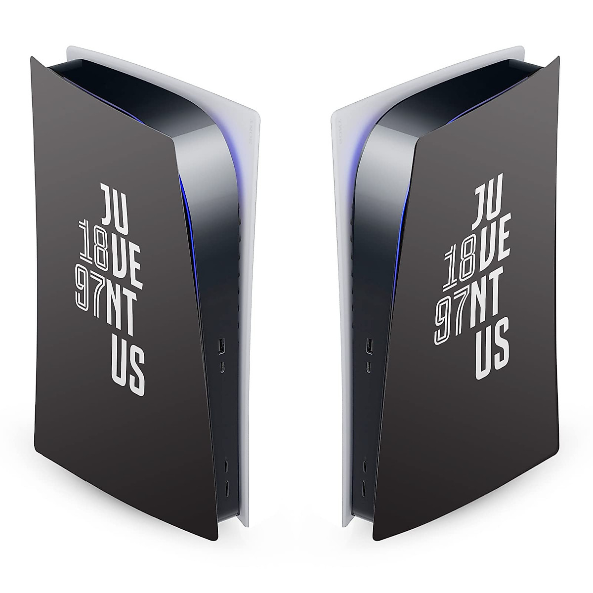 Head Case Designs Officially Licensed Juventus Football Club Typography Art Vinyl Faceplate Sticker Gaming Skin Decal Cover Compatible With Sony PlayStation 5 PS5 Digital Edition Console