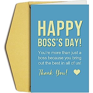 Oamiolek Boss's Day Appreciation Card, Boss Thank You Card, Happy Boss's Day Card for Boss Leader, Bring Out The Best In All Of Us
