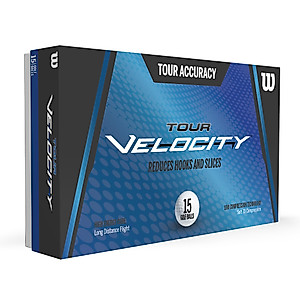 Wilson Sporting Goods Tour Velocity Accuracy 15-Ball Pack, White