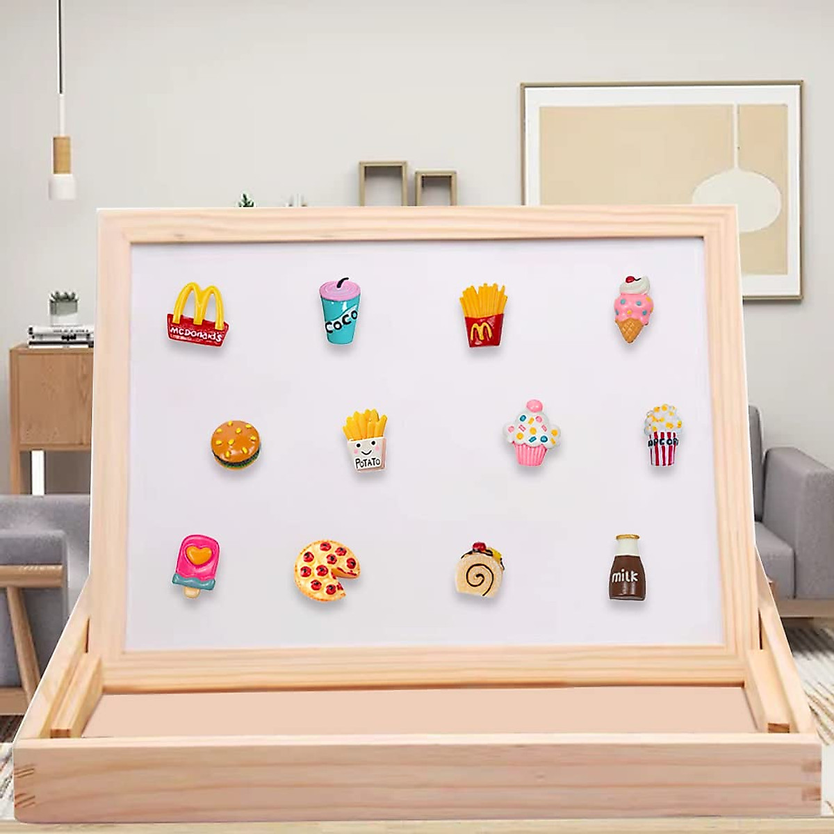 12pcs Mini Cute Refrigerator Magnets, 3D Simulation Food Refrigerator Magnets, Creative Gourmet Fridge Magnets, for Refrigerators, Whiteboards, Maps and Other Magnetic Items