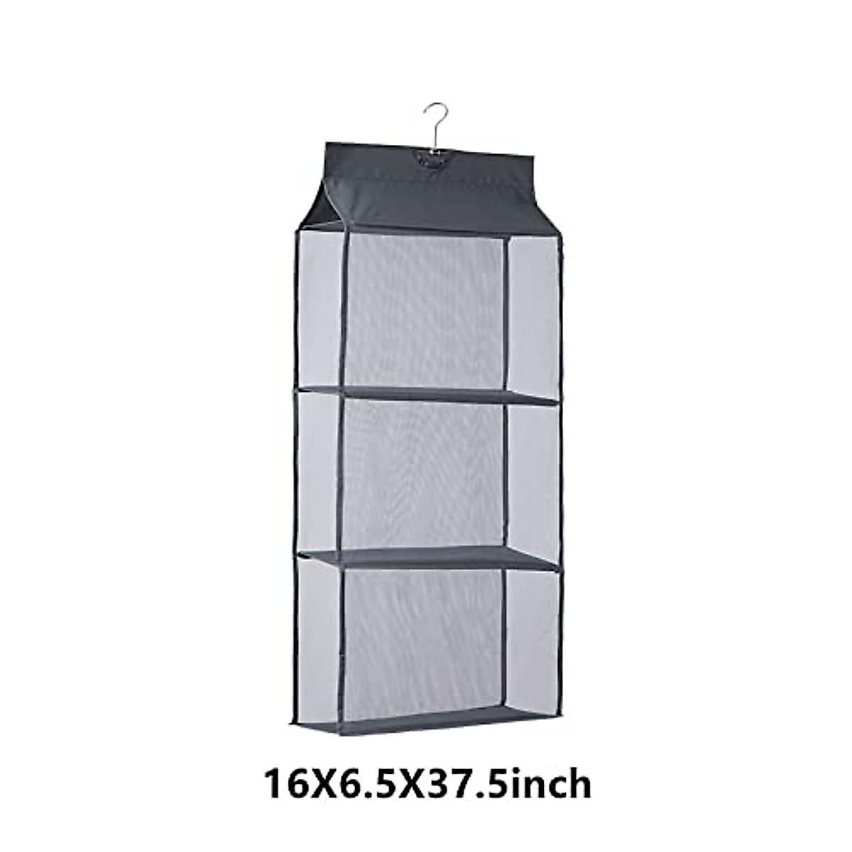 enloritas 2PCS Handbag Hanging Purse Organizer，Hanger Oxford Cloth Nonwoven Hanging Closet Storage Bag , Closet Organizer with 360 Degree Swivel Hook Foldable and Universal, Grey