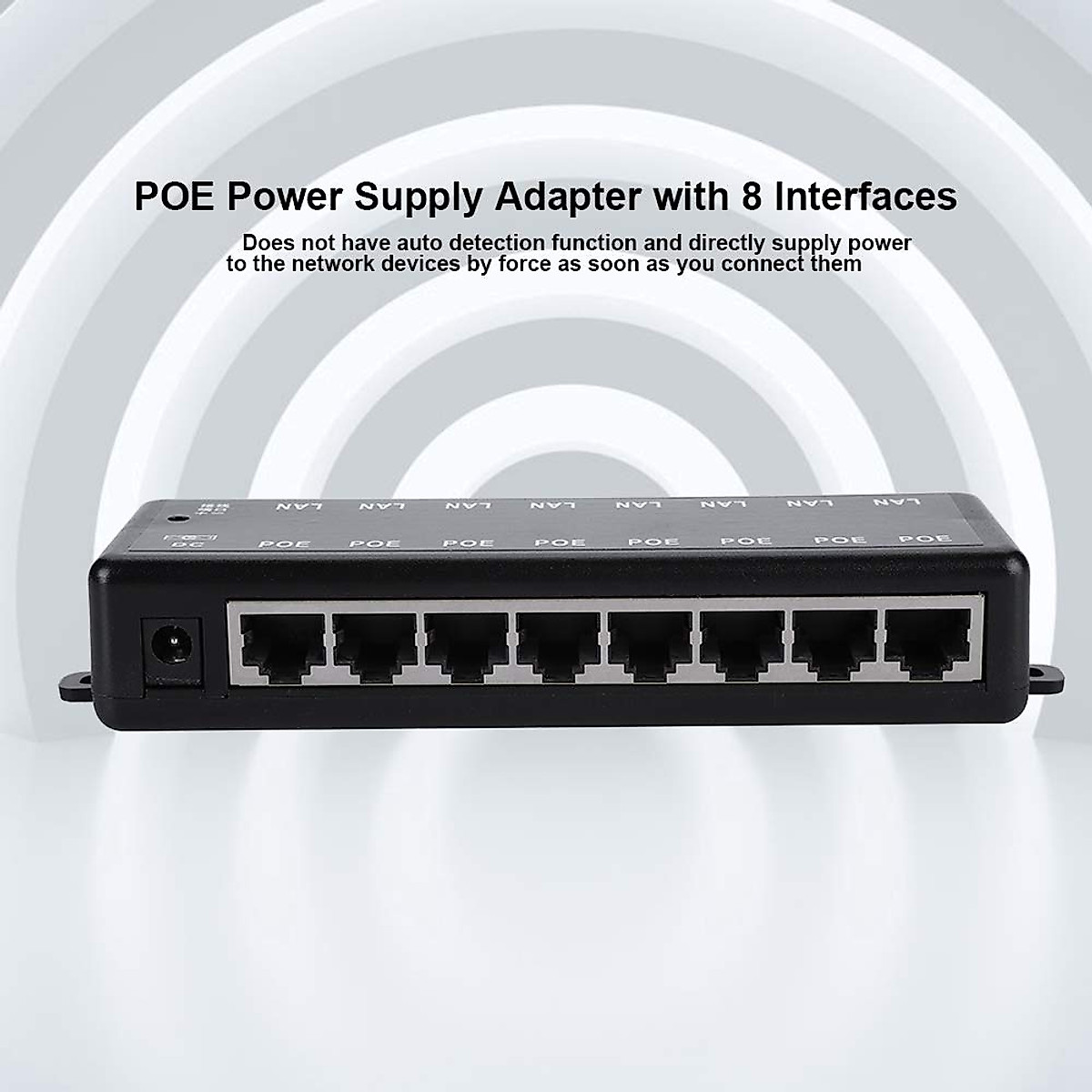 8 Port PoE Injector All in One DC12V-48V 8 Interfaces Passive Adapter Power Over Ethernet Module Injector