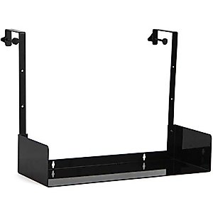 Wallniture Bali Bookshelf and Home Office Desk Organizer Tray, Black Cube Storage Organizer