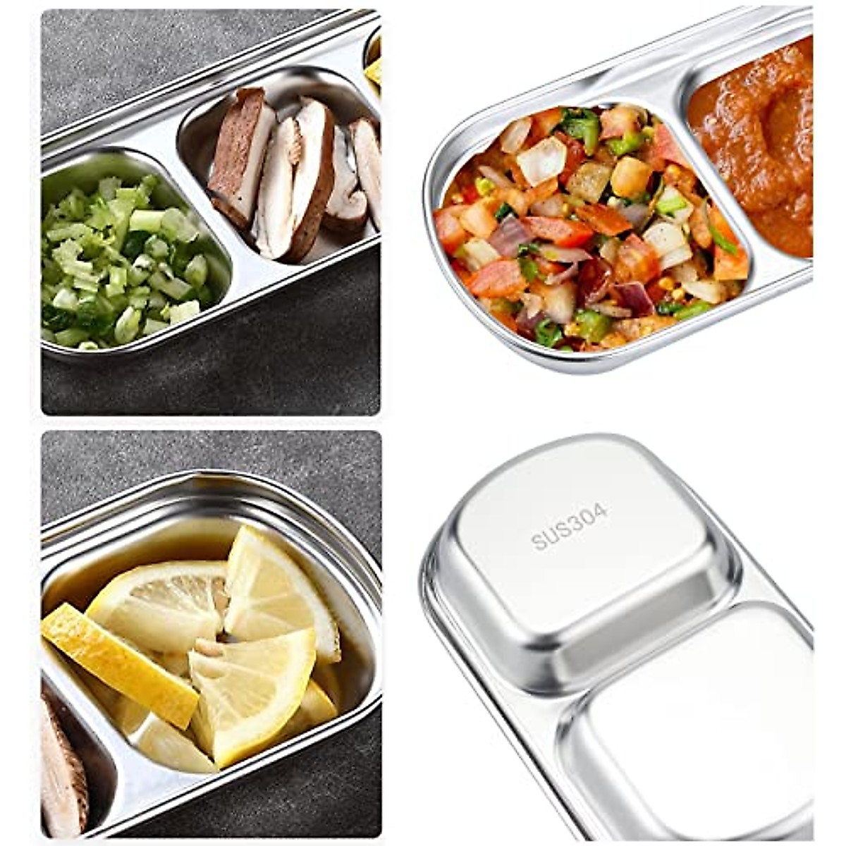 2 Packs, Taco Holders Set, Stainless Steel Taco Racks With Handles, Hold up to 3 taco, Oven Grill Dishwasher Safe, 2 Spoons, 2 Sauce cups, 2 Food tongs