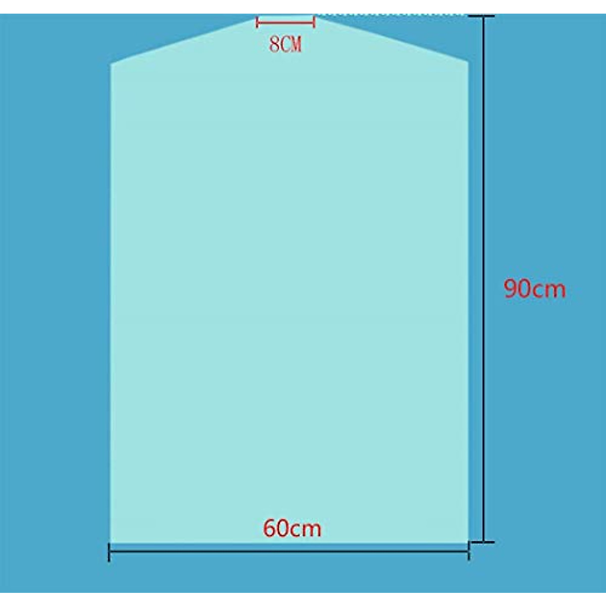 ANCOUS 20Pcs Dry Cleaner Bags Plastic Clear Can be Hung Transparent Clothing Dust Cover