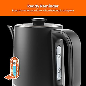 Chefman TrueTemp Precision Control Gooseneck Kettle, Internal Custom Temperature Control and 6 One-Touch Presets, Boil-Dry Protection Auto Shut-Off for Safety, For Pour Over Coffee and Tea, Black