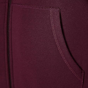 Amazon Essentials Hoodie For Men, Sherpa-Lined Full-Zip Fleece Sweatshirt, X-Large, Burgundy