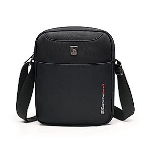 OIWAS Crossbody Bags for Men Messenger Shoulder Bag, Nylon Travel Purse Sling Women satchel for work Business (black)