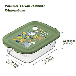 Studio Ghibli Bento Box - My Neighbor Totoro - KURASHI - Set of 16oz Japanese Lunch Box (Totoro Kurashi 2pieces Bento, Non-Woven Fabric Bag)