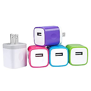 USB Wall Plug,GiGreen Single Port Fast Charging Block 5Pack USB Charging Plug Cube Wall Adapter Compatible iPhone 14 13 Pro Max 12 11 X 8 7 6S SE,Samsung Galaxy A14 5G S23 Ultra A13 A23 S21 FE S22 S20
