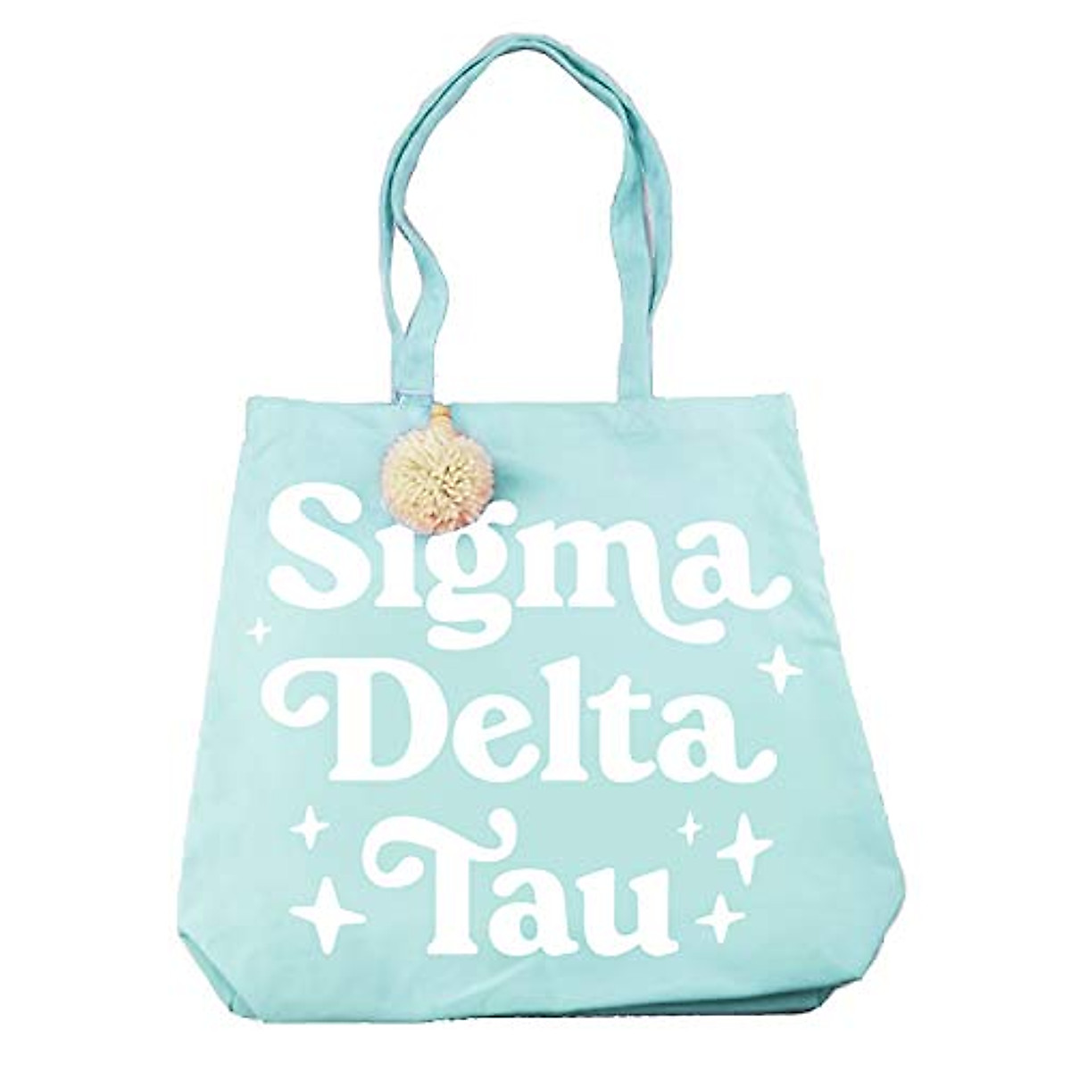Sorority Shop Sigma Delta Tau Retro Pom Pom Tote Bag
