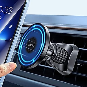 Ciencimy Magnetic Car Mount Compatible with MagSafe Case and iPhone 13/14 Pro Max Mini/iPhone 12 Pro Max Mini, 360° Adjustable Strong Magnet Air Vent Phone Holder