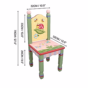 Fantasy Fields - Magic Garden Thematic Kids Wooden 2 Chairs Set, Imagination Inspiring Hand Crafted & Hand Painted Details