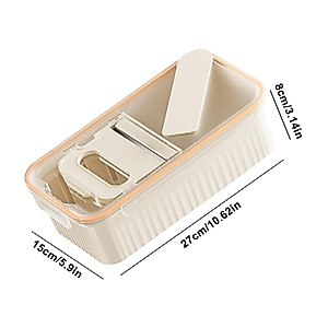 Sealed Food Containers - Anti Skid Container, Non Slip Large Capacity Container | Space Saving Food Containers With Cutter, Sealed Kitchen Food Organizers For Slicing Onions