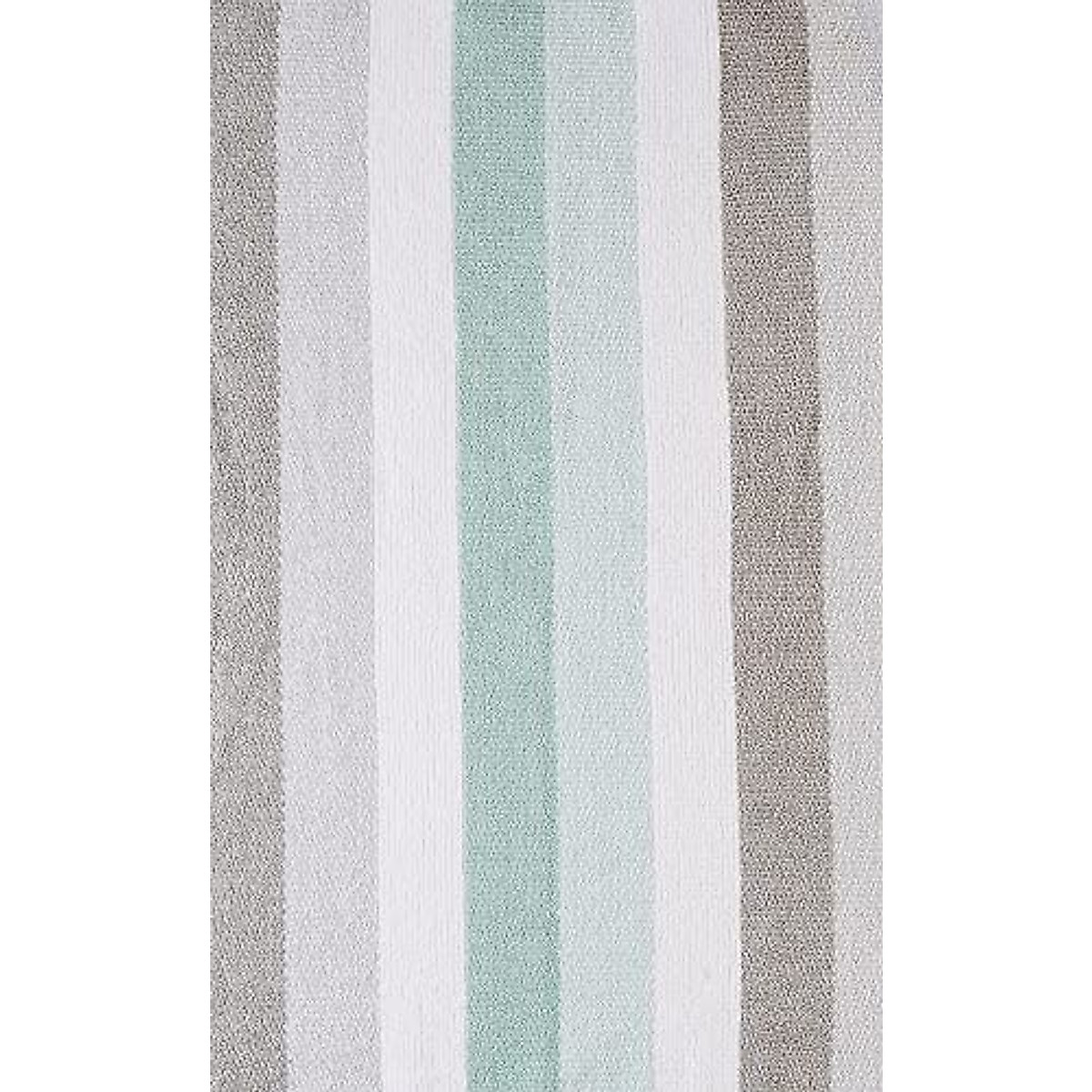 Caro Home Dana Stripe Towel Collection Finger Tip Grey/Green/White