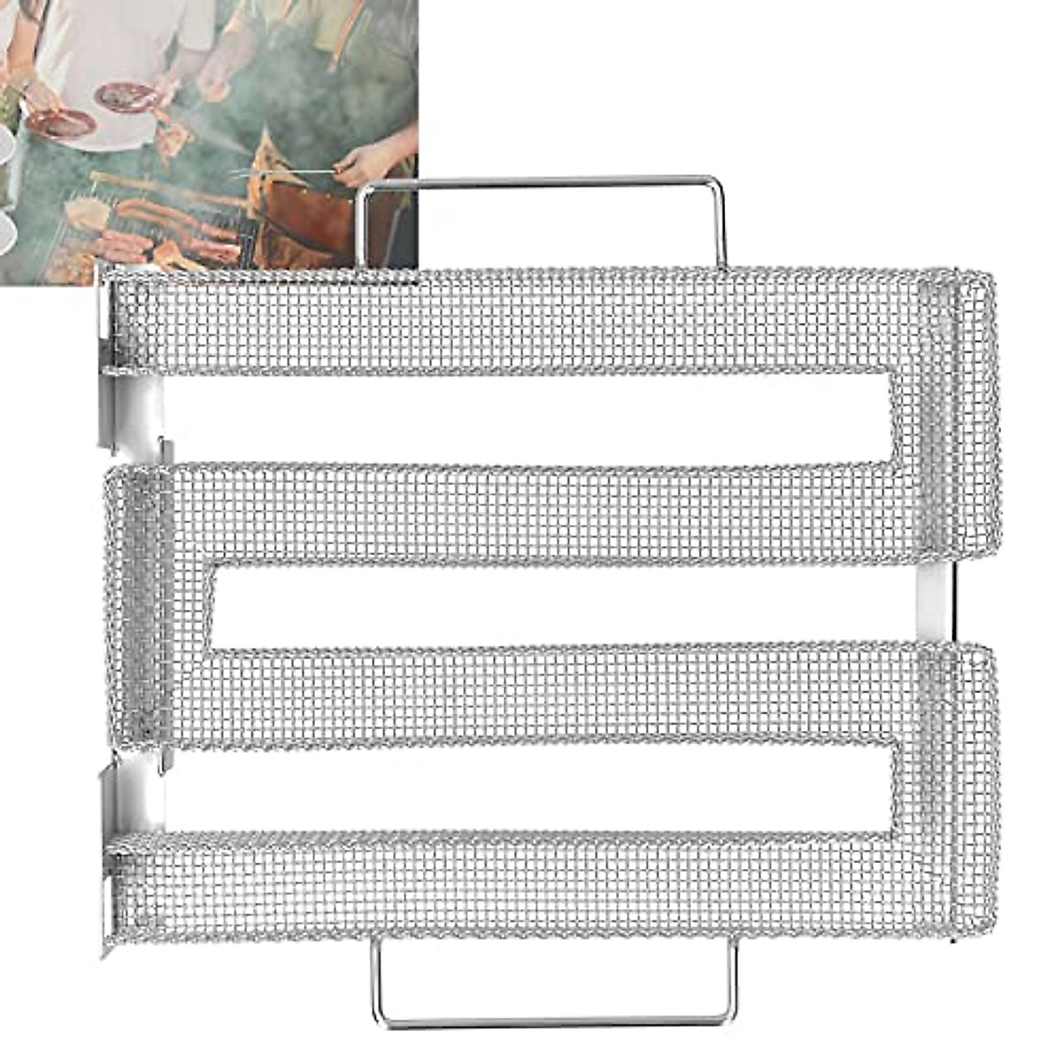 Maze Smoker Tray, BBQ smoker not Easy to be Deformed, Grill Meat Smoker Tray for Hot or Cold Meat, Cheese, Fish and Pork Smoking