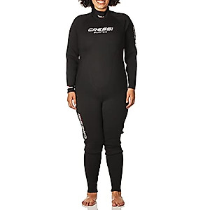Cressi Summer 2.5mm Womens Back Zip Full Wetsuit, Black, Medium