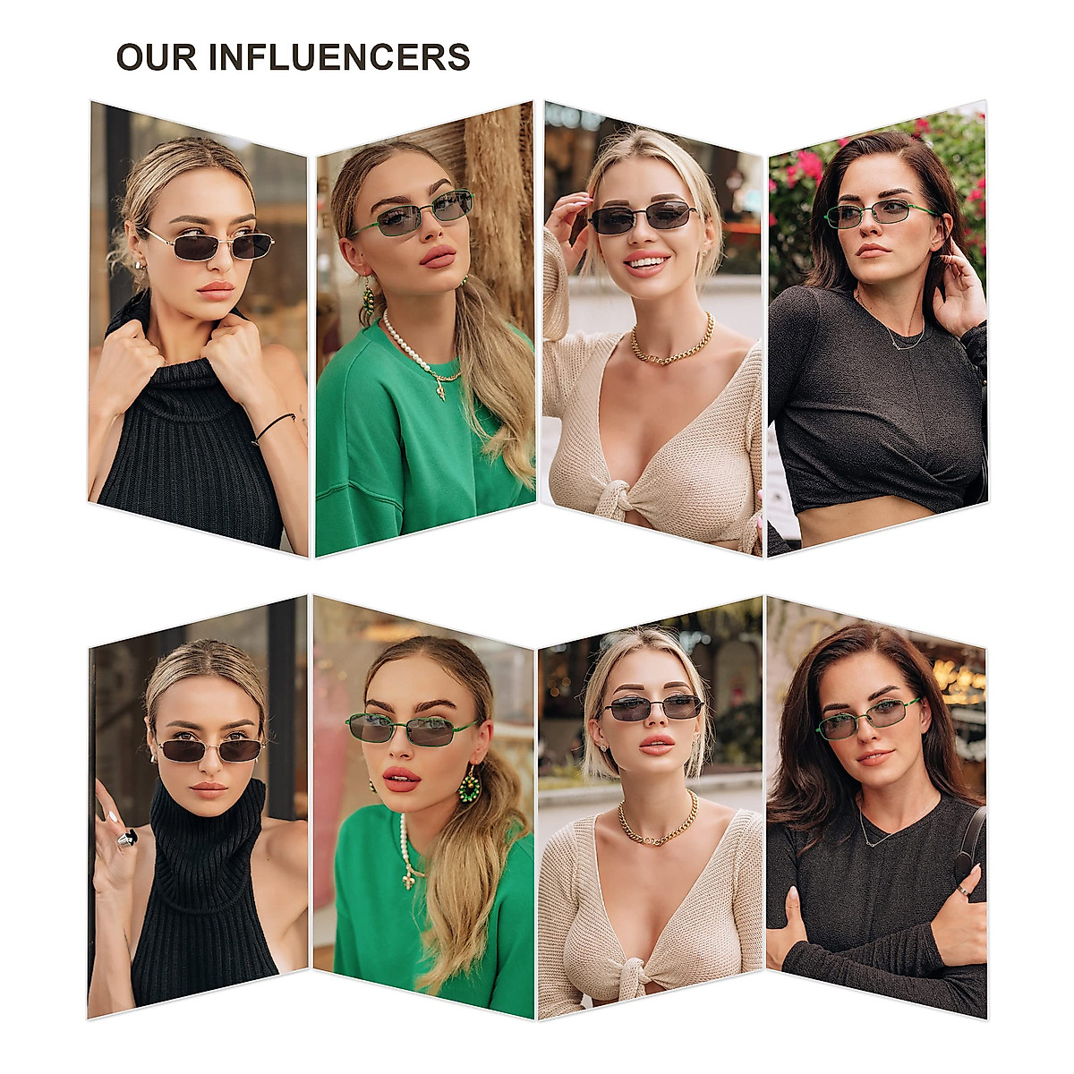 SOJOS Small Y2k Narrow Rectangle Sunglasses Womens Mens Retro 80s 90s UV400 Sunnies SJ1187, Gold/Grey