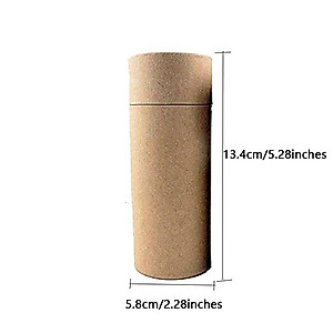 Empty Kraft Paper Jar Tube Cardboard Boxes,Essential Oil Bottle Packaging Box Gift Paper Tube Packing Box With Lid Round Paper Cardboard Boxes,5pcs (100ML)