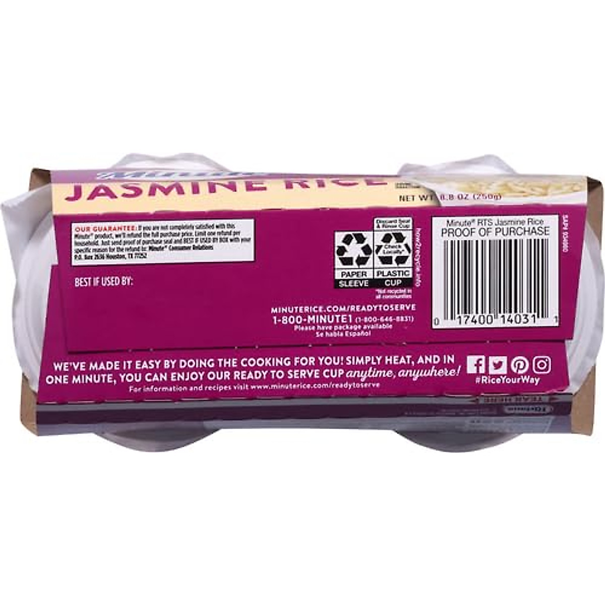 Minute Ready to Serve Jasmine, 2-pack, 8.8 oz