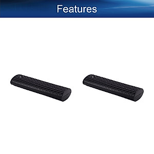 Bettomshin 3Pcs Silicone Hot Handle Holder, 155mm/6.1inch Non-Slip Silicone Pot Holder Sleeve, Heat Resistant Potholder Cookware Handle Cast Iron Skillet Handle Cover Black