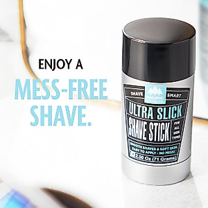 Pacific Shaving Company Ultra Slick Shave Stick - No Mess Body Shaving Stick with Moisturizing Coconut Oil - Travel-Friendly, Good for All Skin Types, Unisex (2.5 Oz)
