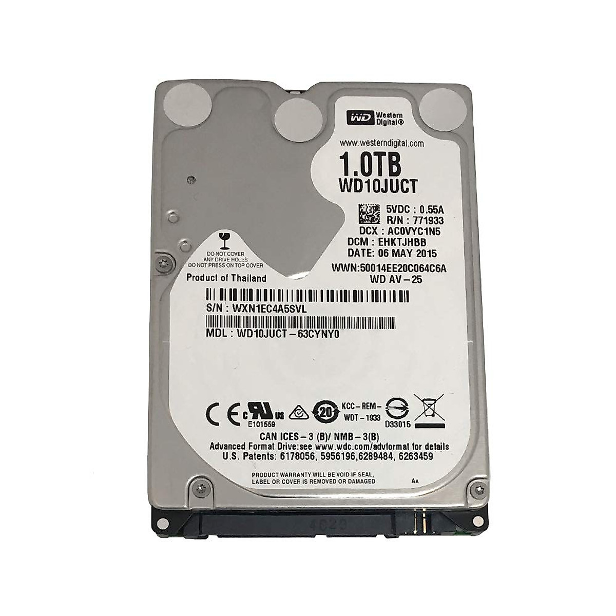 WD AV-25 WD10JUCT 1 TB Hard Drive - SATA (SATA/300) - 2.5 Drive - Internal (Renewed)