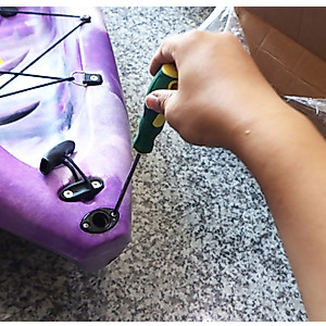 METER STAR 5pcs Universal Drain Plug Kit,Kayak Drain Plug Kit Thread Bung for Kayak Canoe Boat Set of 5 Drain Plug with 5 Rubber Gasket and 10 Screws