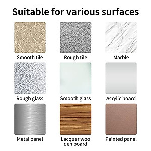 Shower Caddy Suction Cup, Bathroom Vacuum Suction Shower Basket Storage Organizer, Removable Drill-Free Shower Shelf for Shampoo, Body Wash, Plastic Shower Rack for Kitchen & Bathroom (Rectangle)